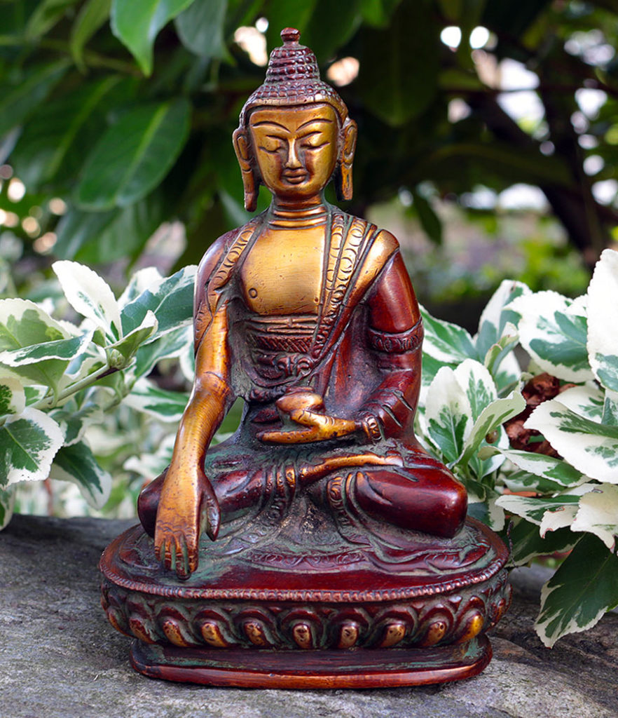 Buddha Messing Statue - Wohnaccessoires im Ganesha Online Shop
