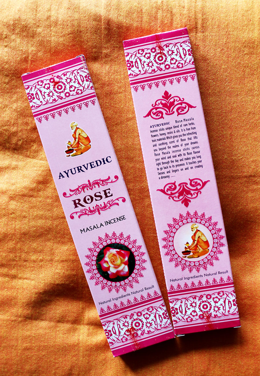 Ayurvedic Masala Rose Räucherstäbchen im Ganesha Online Shop